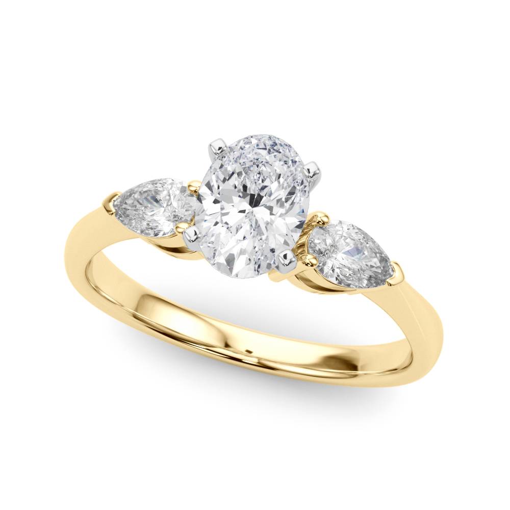 Trinity Embrace Diamond Ring in 14k Gold