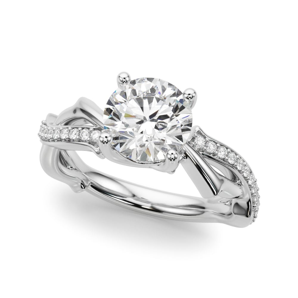 Infinity Vine Diamond Engagement Ring in 14k Gold